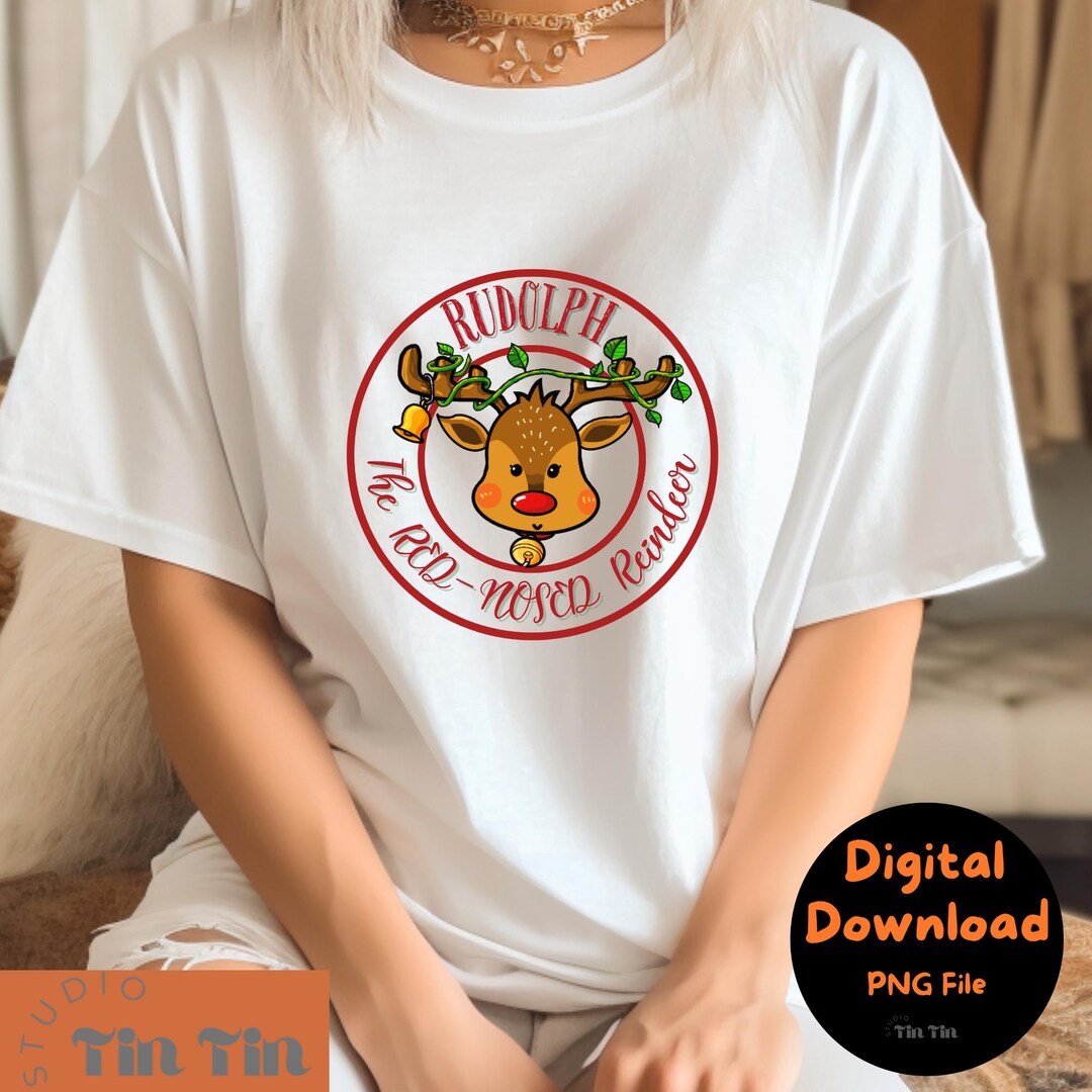 Rudolph the Red Nosed Reindeer Png, Cute Reindeer Face Png, Christmas ...