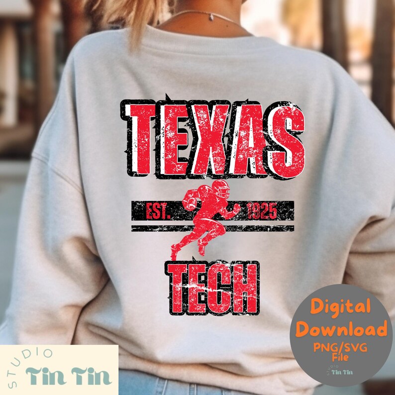 Texas Tech Football Png Svg, Txtech, Black and Red Football School ...