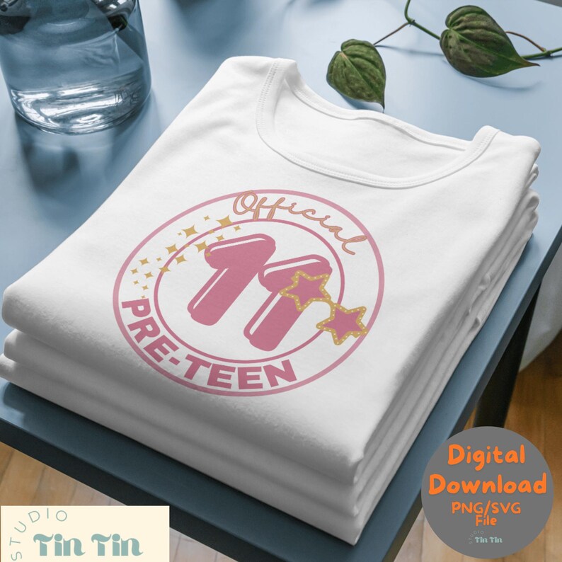 Official 11 Pre-teen Svg, 11th Birthday Girl Svg, Official Pre-teen ...
