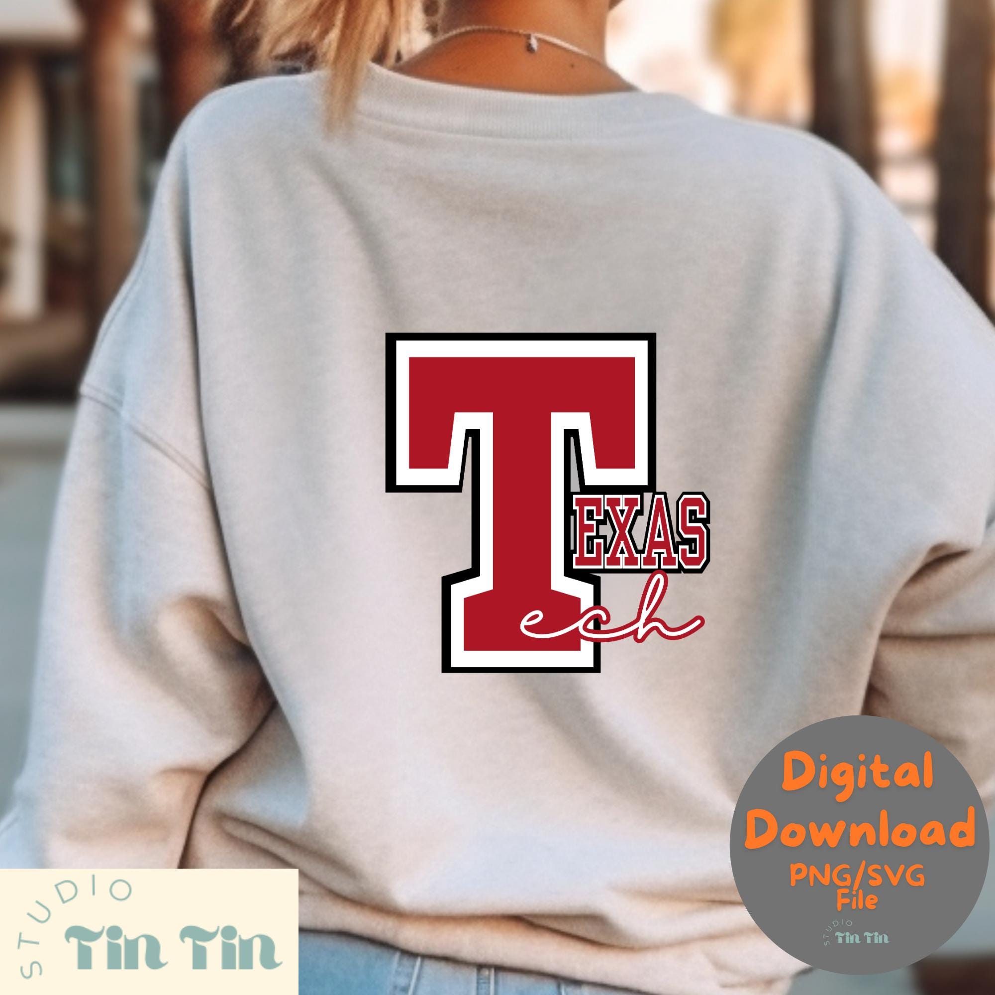 Texas Tech Svg Png, Preppy Texas Tech Png, Tx, Black and Red Football ...