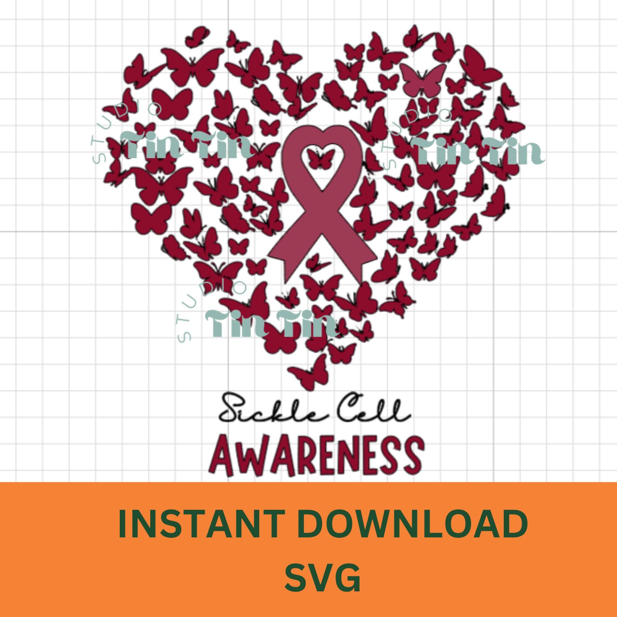 Sickle Cell Awareness Svg Png,sickle Cell Butterfly Svg,sickle Cell ...
