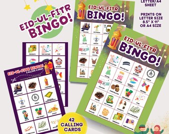 Eid Bingo, Eid Games, Ramadan Bingo, Ramadan Game, Eid Al Fitr Cards ...