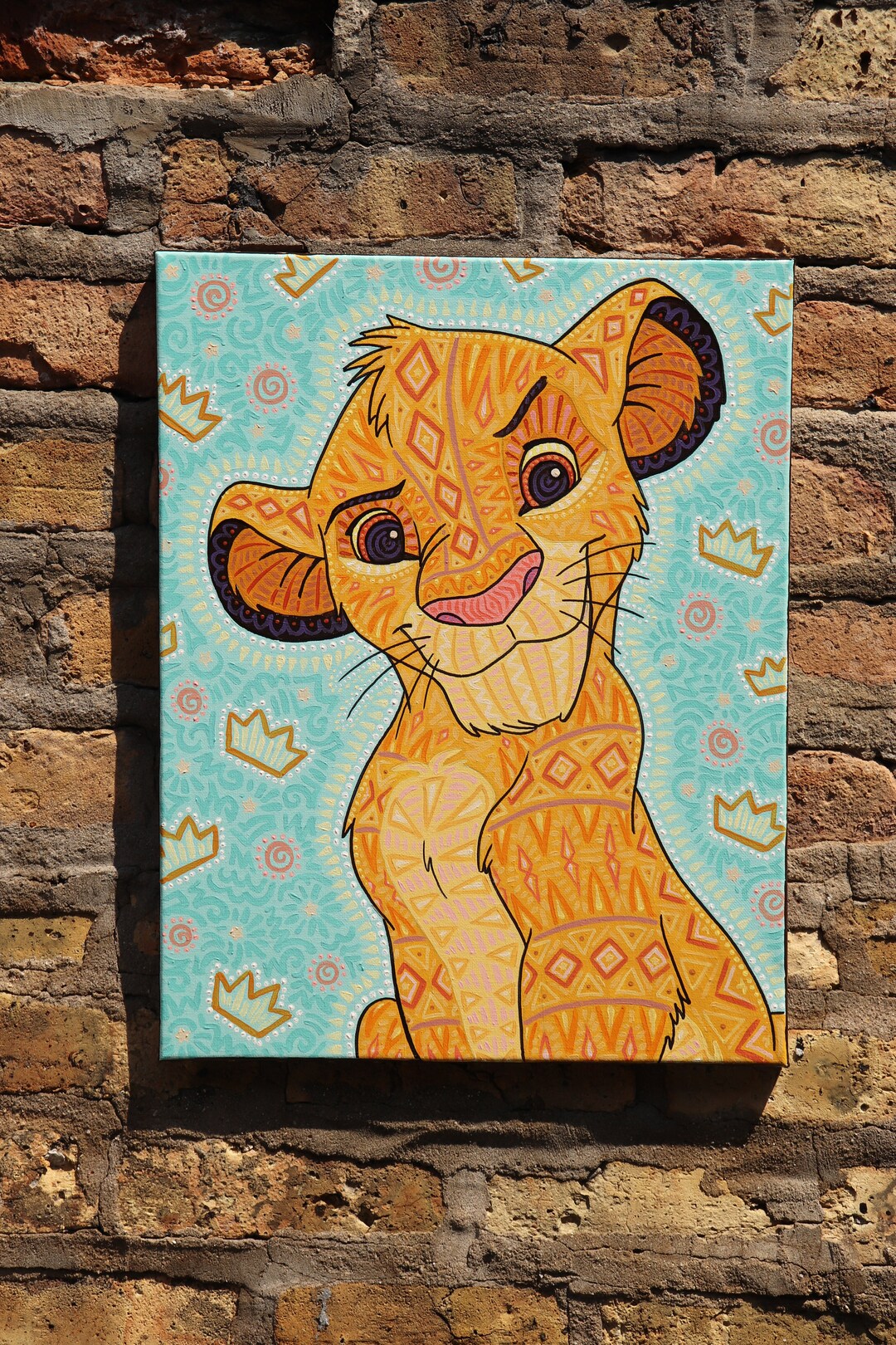 Young Simba From the Lion King, Original Acrylic Painting, 14x18 ...