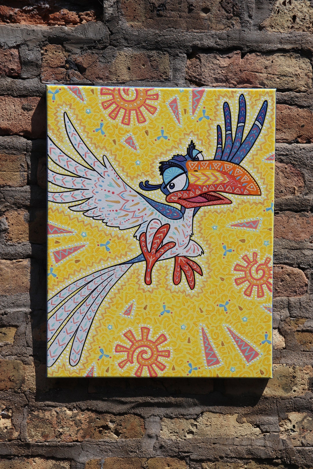 Zazu, From the Lion King, Original Acrylic Painting, 14x18, Disney Art ...