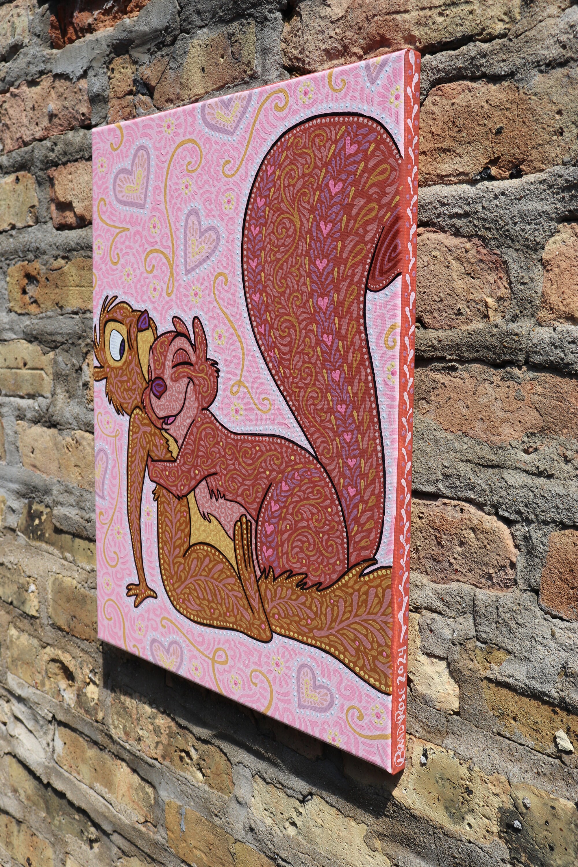 Squirrels From Sword in the Stone, Original Acrylic Painting, 14x18 ...