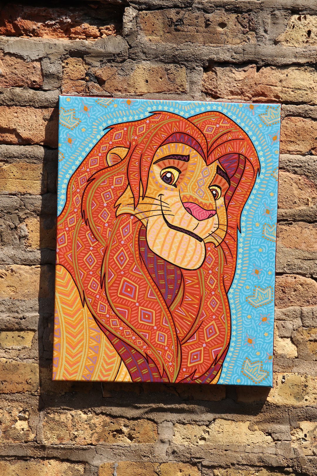 Simba From the Lion King, Original Acrylic Painting, 14x18, Disney Art ...