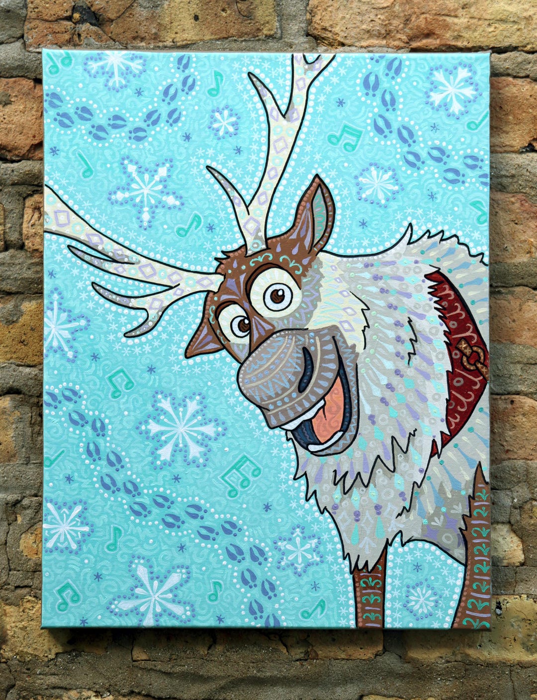 Sven, From Frozen and Frozen 2, Original Acrylic Painting, 14x18 ...
