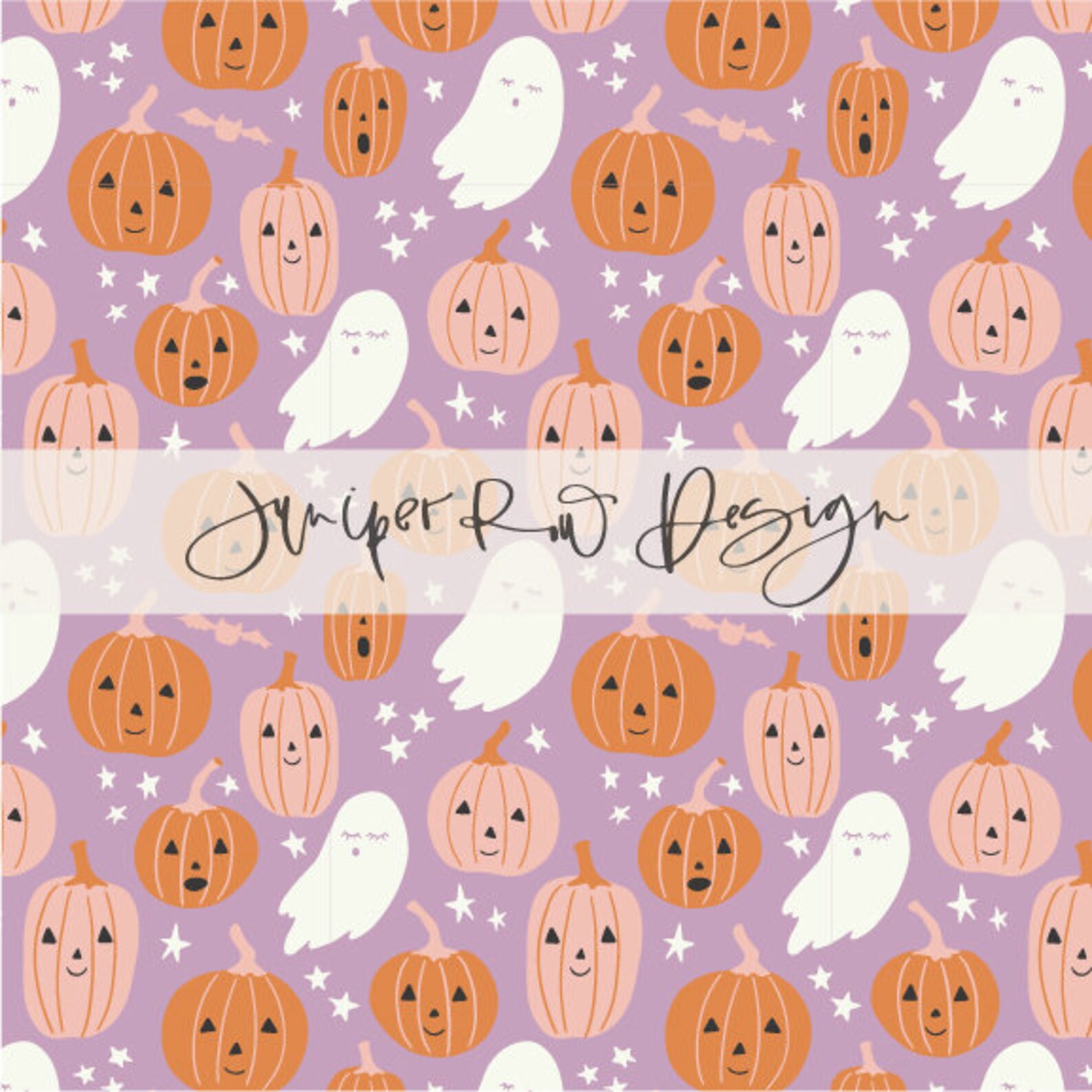 Pumpkins and Ghosts Seamless File, Halloween Surface Pattern, Cute ...