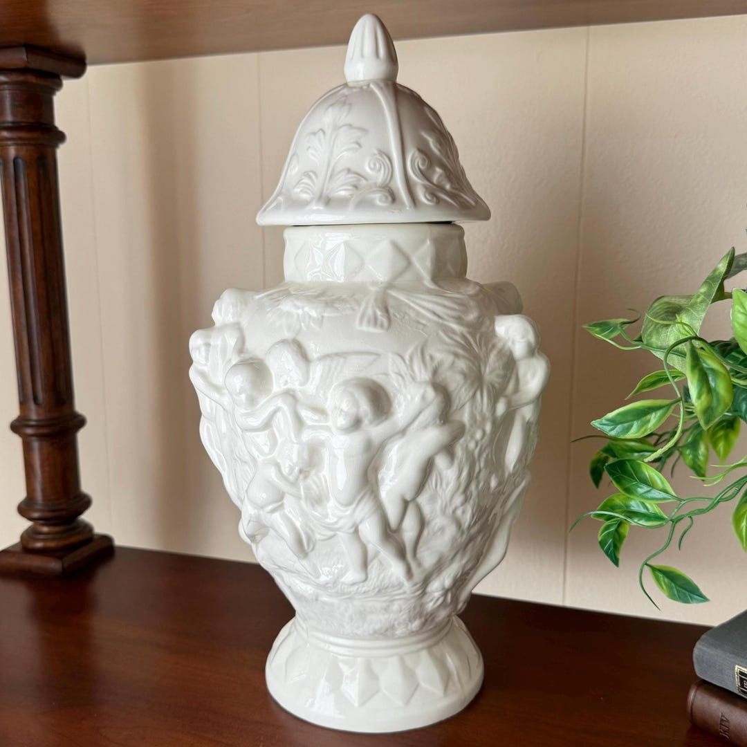 Ornate Gothic Cherub Vase - Etsy