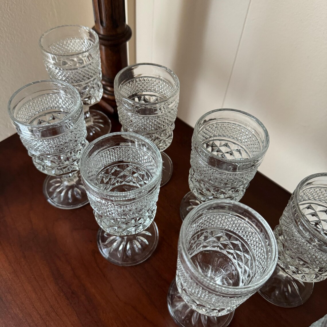 Vintage Anchor Hocking Wexford Glass Water Goblets Circa 1960s - Set of ...