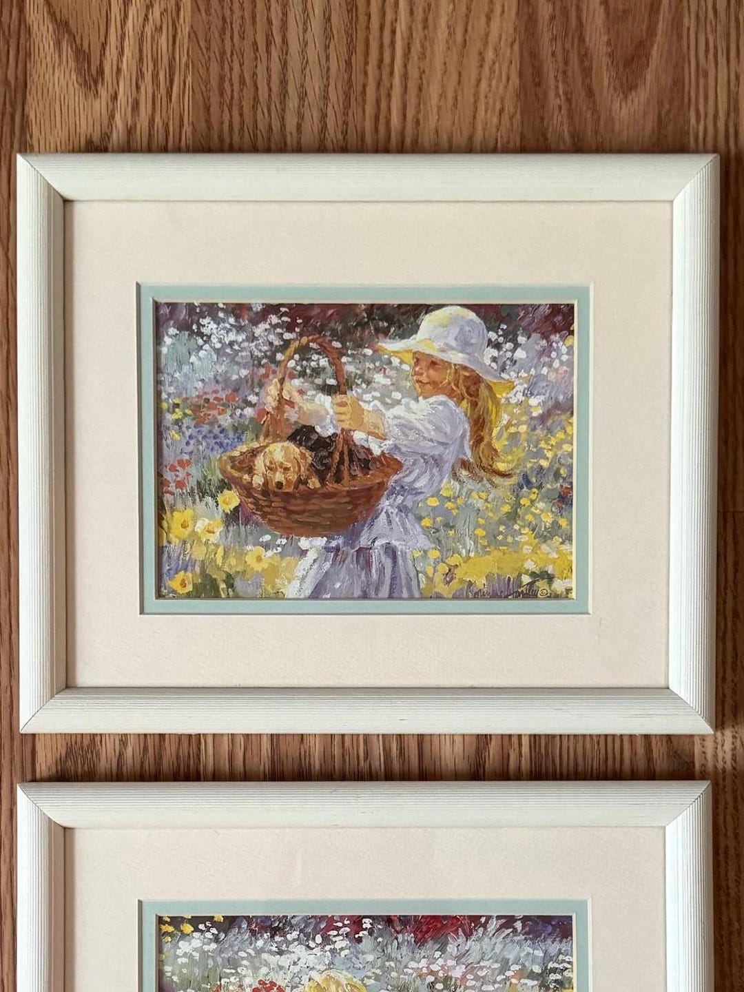 Vintage Corinne Hartley “basket of Love” Oil on Paper Prints 1990s - Etsy