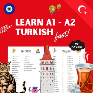 LEARN A1-A2 TURKISH FAST! Turkish Vocabulary - Turkish Reading ...