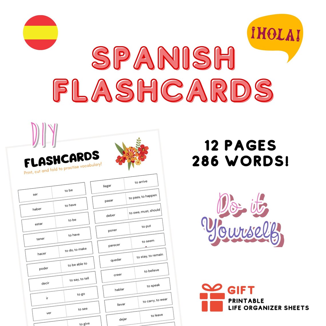Speak Spanish Fast: Essential Spanish Flashcards - Etsy