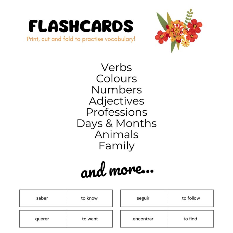 Speak Spanish Fast: Essential Spanish Flashcards - Etsy