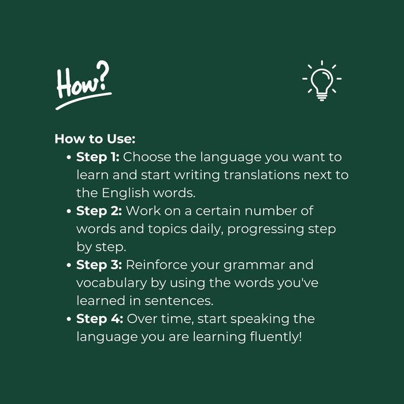 Learn ANY LANGUAGE- A1 Level Topic Blank Template PDF – Boost Language ...