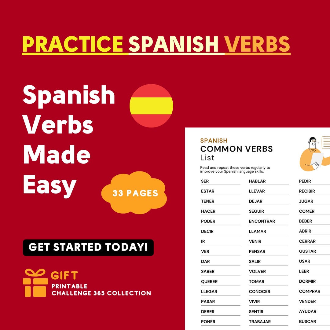 Practice Spanish Verbs Bundle - Spanish Verbs Made Easy - Etsy