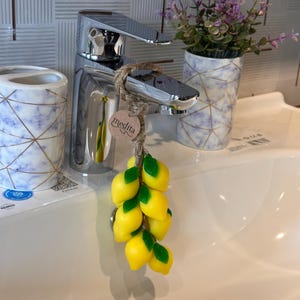 Handmade Vegan Lemon Soap Cluster: Decorative Glycerin Soap With Jute ...