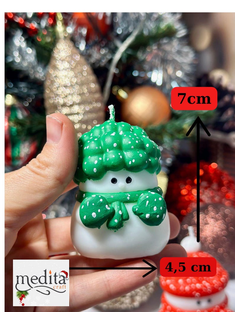 Snowman Candle Set Christmas Gifts, Natural Winter Decor, Natural Soy ...