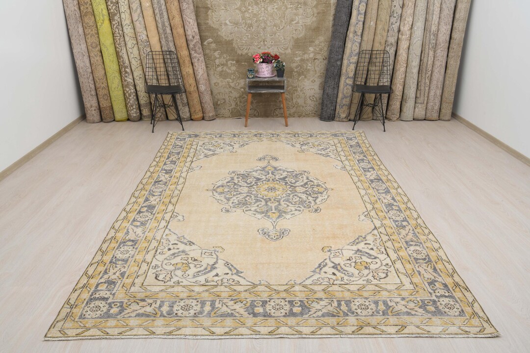 7x11 Rug, Oushak Rug, 7x11 Turkish Rug, Area Rug, 7x11 Vintage Rug ...