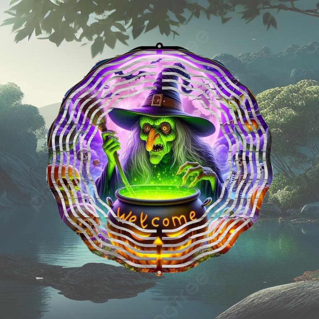 Halloween Wind Spinner, Spinners for Outdoor Decor, Halloween Green ...