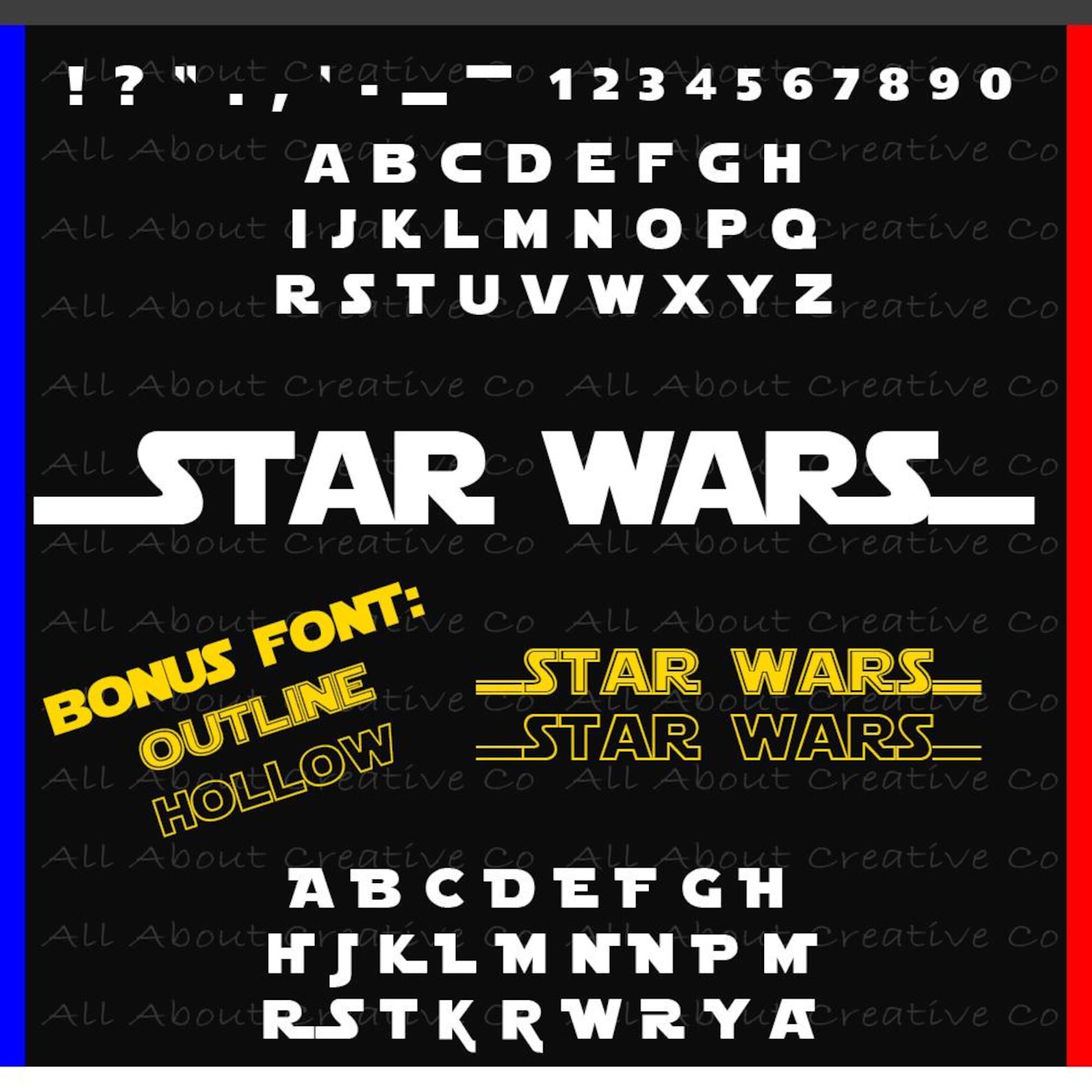 Starwars Font SVG, Star Wars Aplhabet Svg, Star Wars Svg, Font Svg ...