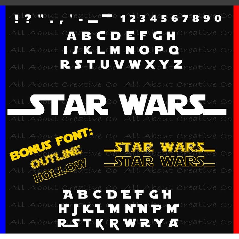 Starwars Font SVG, Star Wars Aplhabet Svg, Star Wars Svg, Font Svg ...