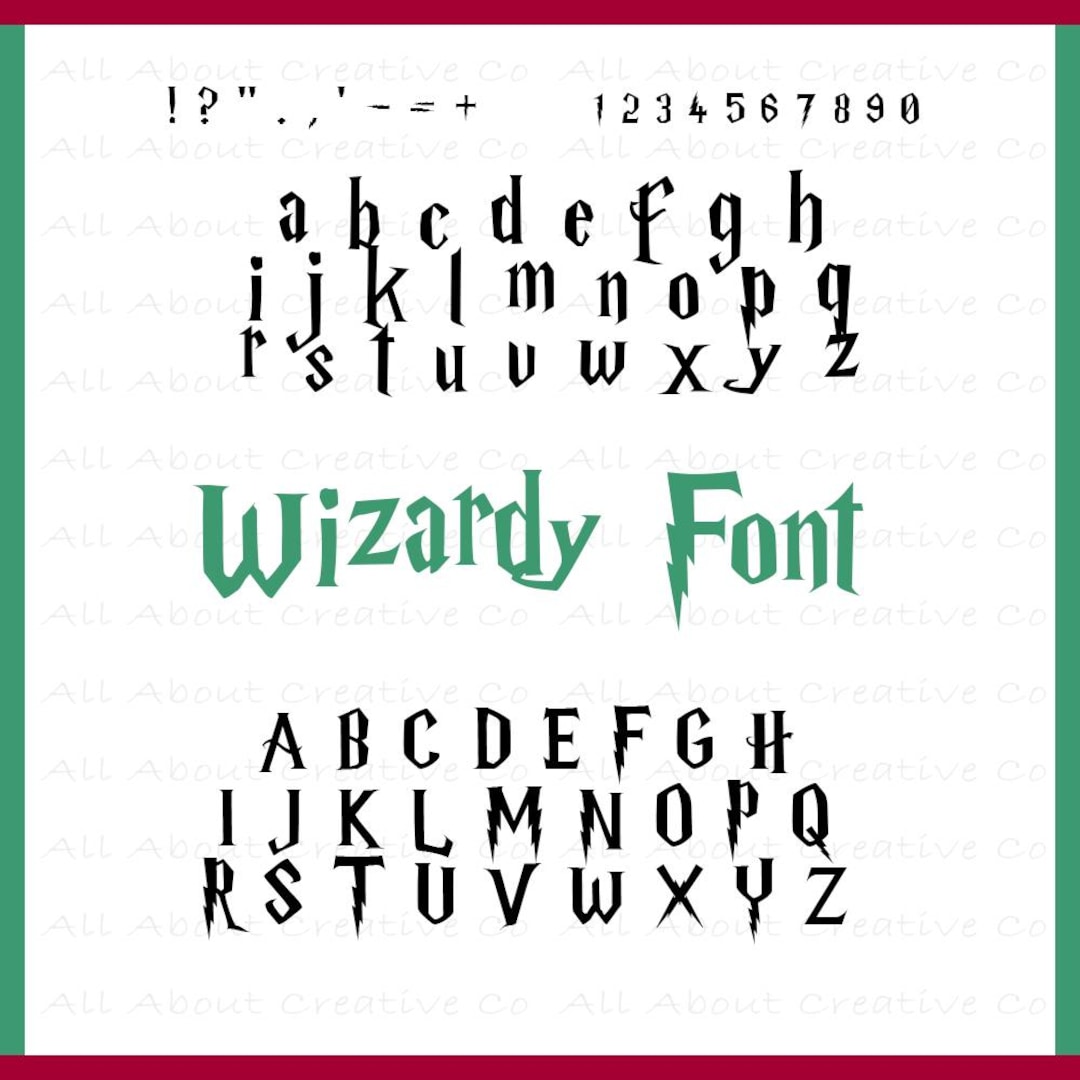 Potter Font SVG, Wizard Font Svg, Magic Wizard Svg, Halloween Font Svg ...
