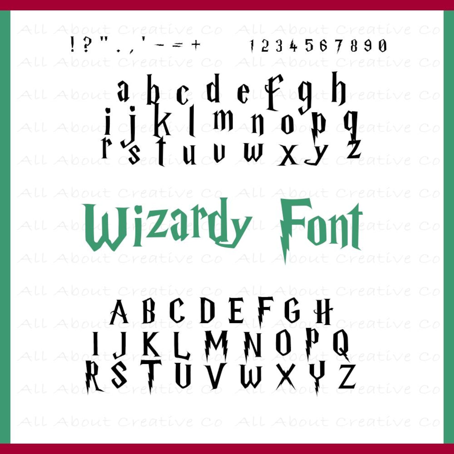 Potter Font SVG, Wizard Font Svg, Magic Wizard Svg, Halloween Font Svg ...