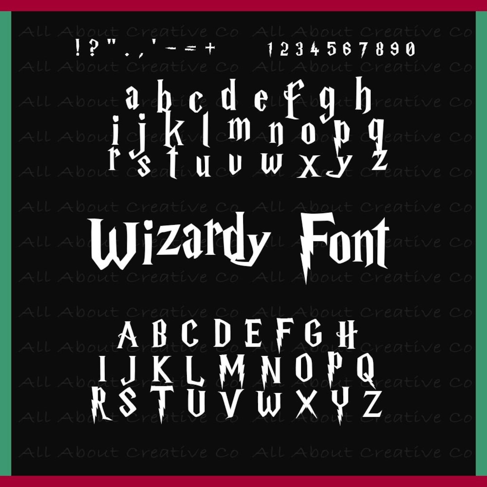 Potter Font SVG, Wizard Font Svg, Magic Wizard Svg, Halloween Font Svg ...