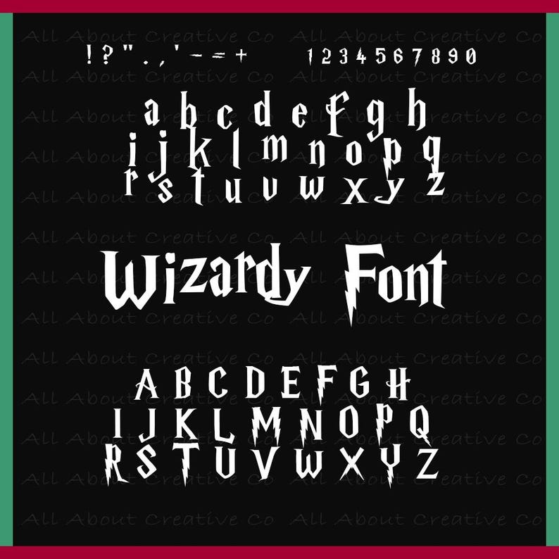 Potter Font SVG, Wizard Font Svg, Magic Wizard Svg, Halloween Font Svg ...