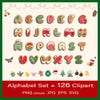 Christmas Alphabet, Christmas Tree Alphabet, Letters Png, Alphabet Png ...