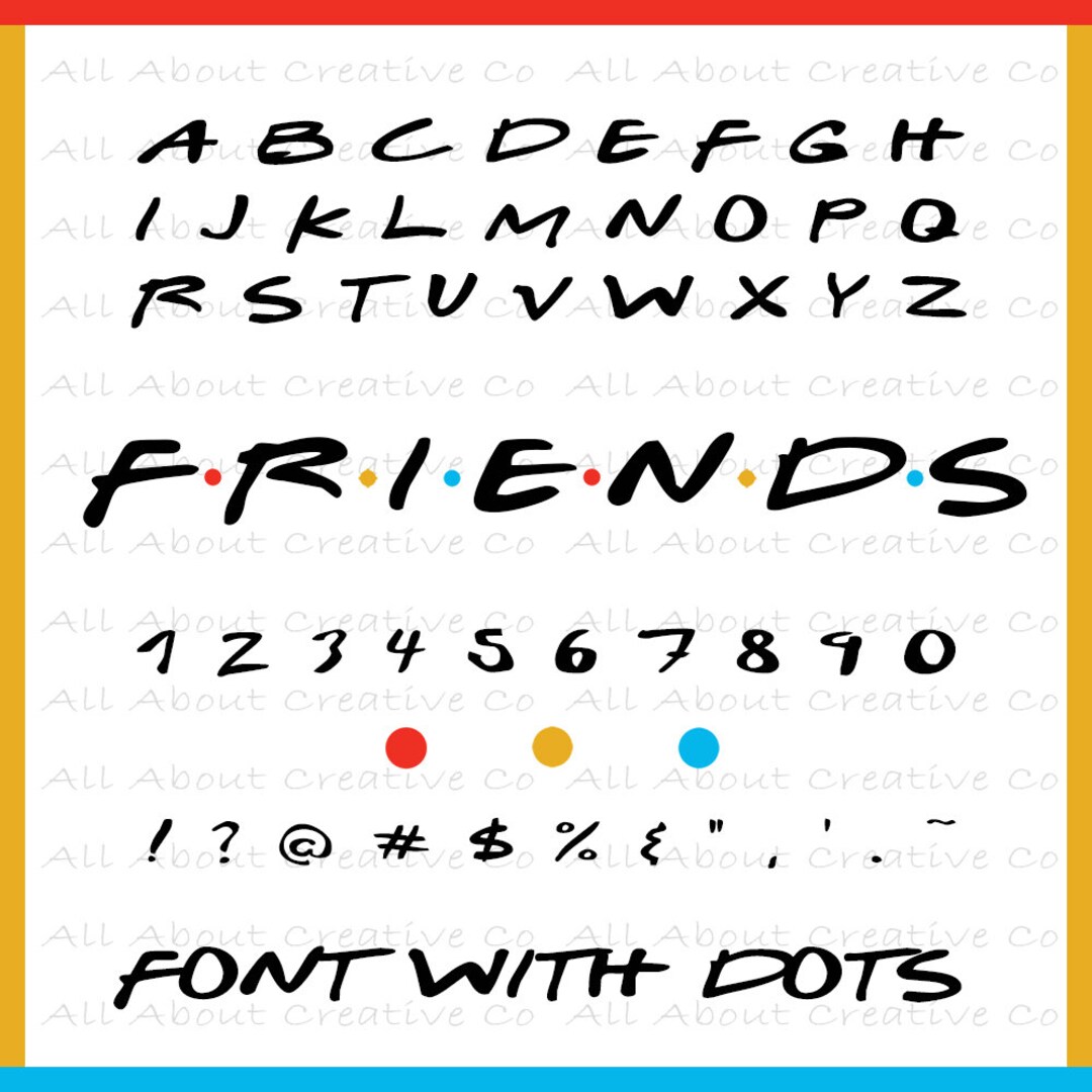 Friends Font, Friends Font for Cricut, Friends Font SVG, Cricut Font ...