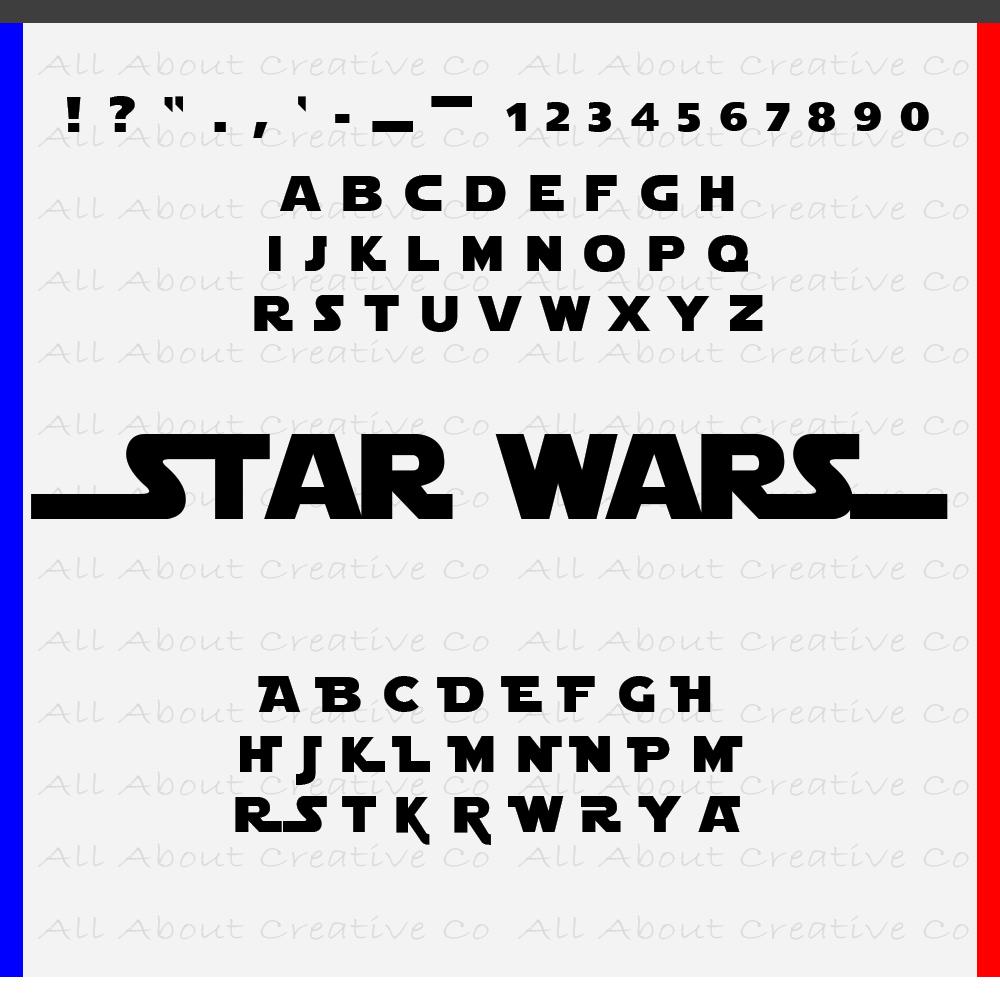 Starwars Font SVG, Star Wars Aplhabet Svg, Star Wars Svg, Font Svg ...