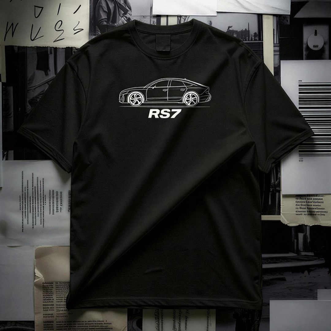 Audi RS7 Outline Drawing T-shirt | Sports Car Side Profile Tee - Etsy