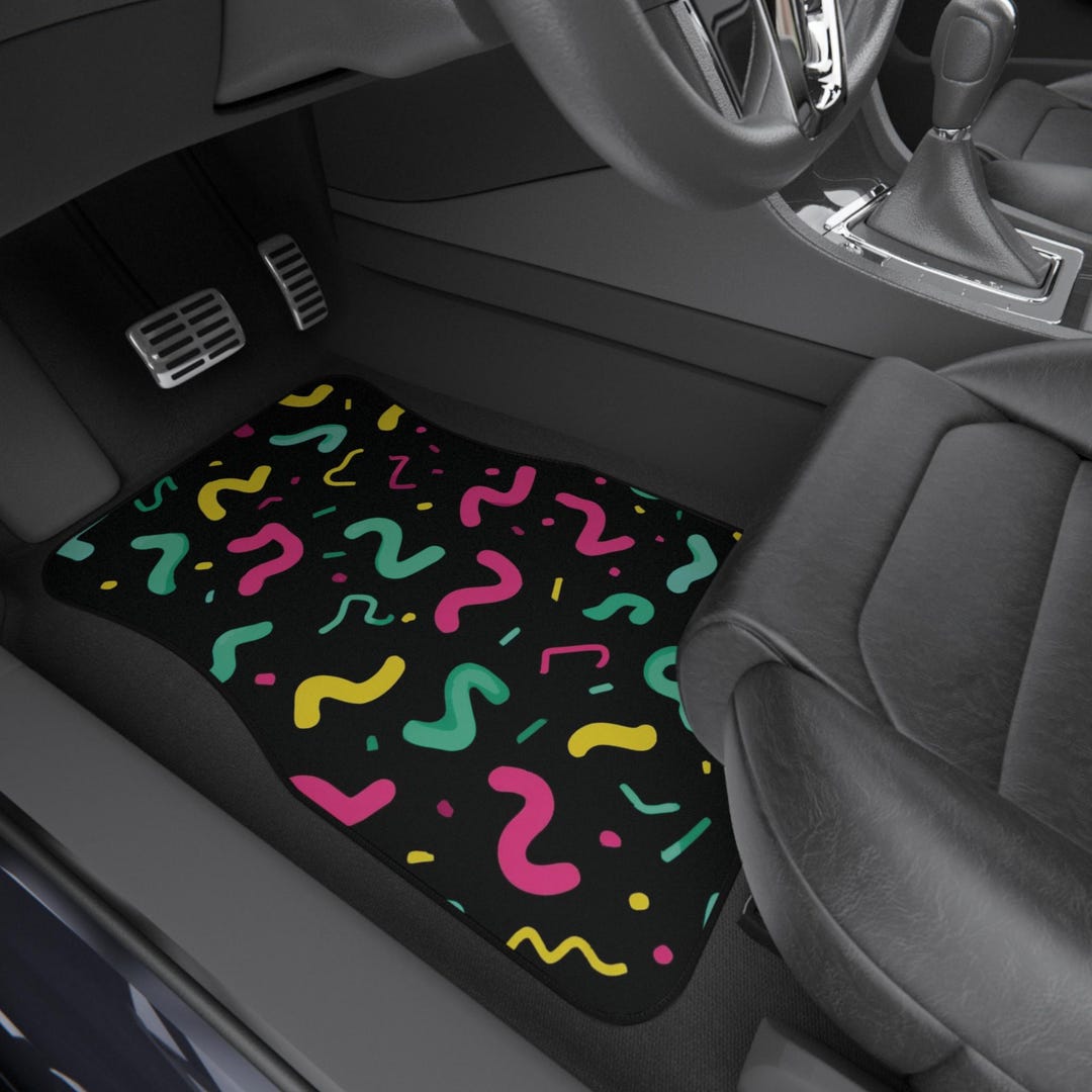 Retro 90s Memphis Style Car Mats: Automotive Interior Decor - Etsy