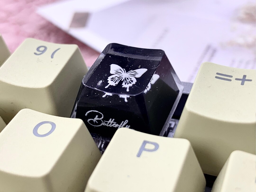 Handmade Butterfly Artisan Resin Keycaps, Cute Miniature Black Spider ...