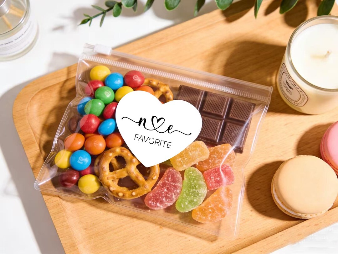 Personalized His Her Our Wedding Favors Stickers & Bags, His Her Our ...