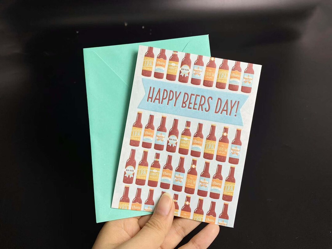 Funny Pop-up Beer Greeting Card, Personalized 3D Creative Beer Greeting ...