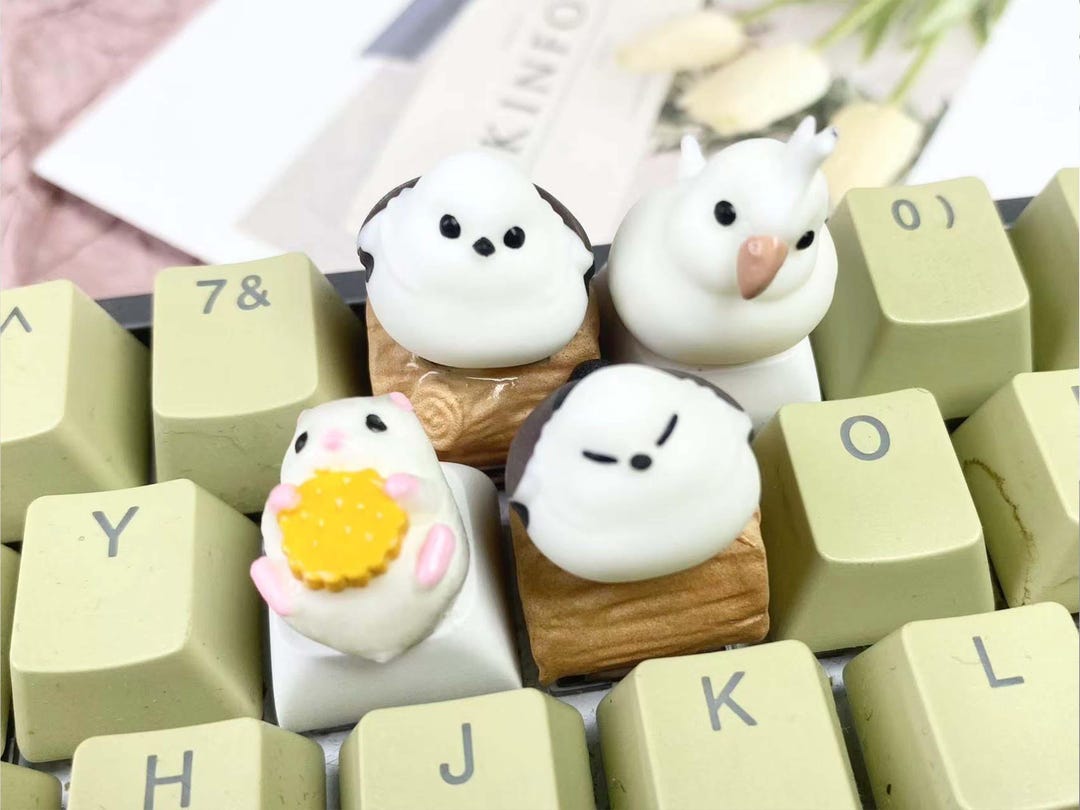 Cute Bird Keycaps, Cute Miniature Animal Keycaps, Handmade Animal Game ...