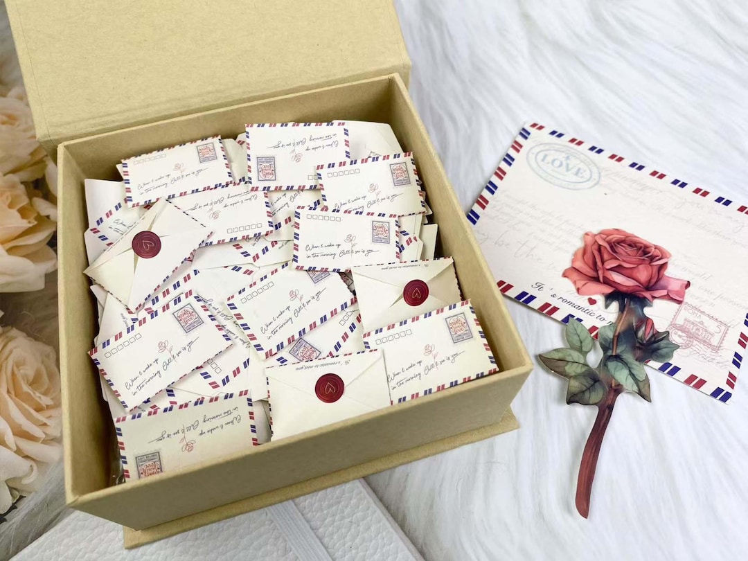 Miniature Couple Love Letter Envelopes, Tiny Love Letter Gift Box ...