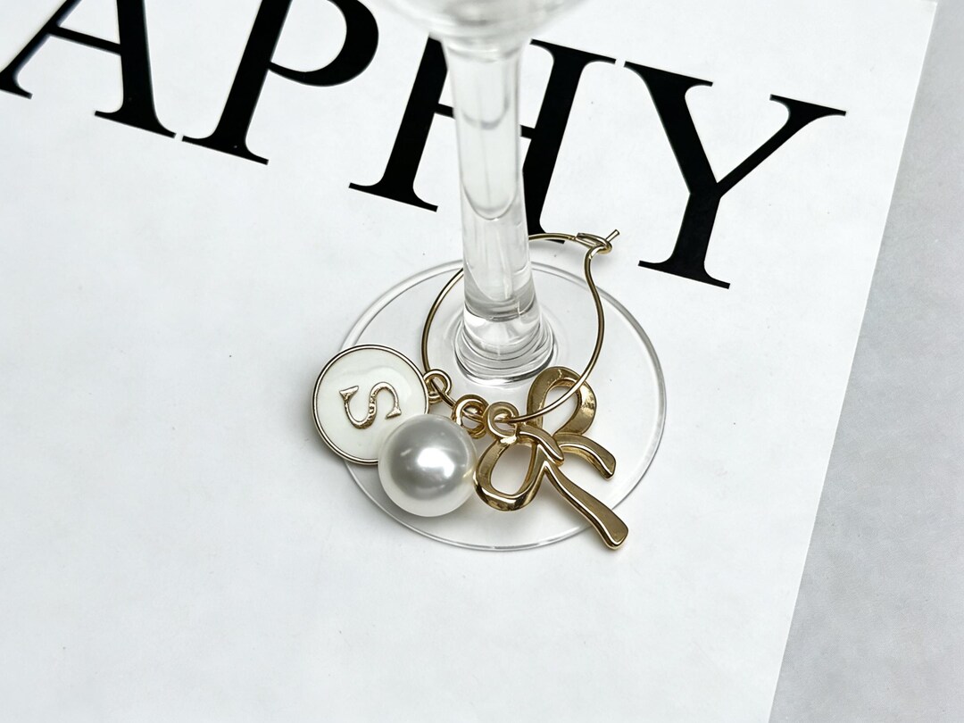 Custom Initial Drink Charms Bachelorette Party Favors, Personalized ...