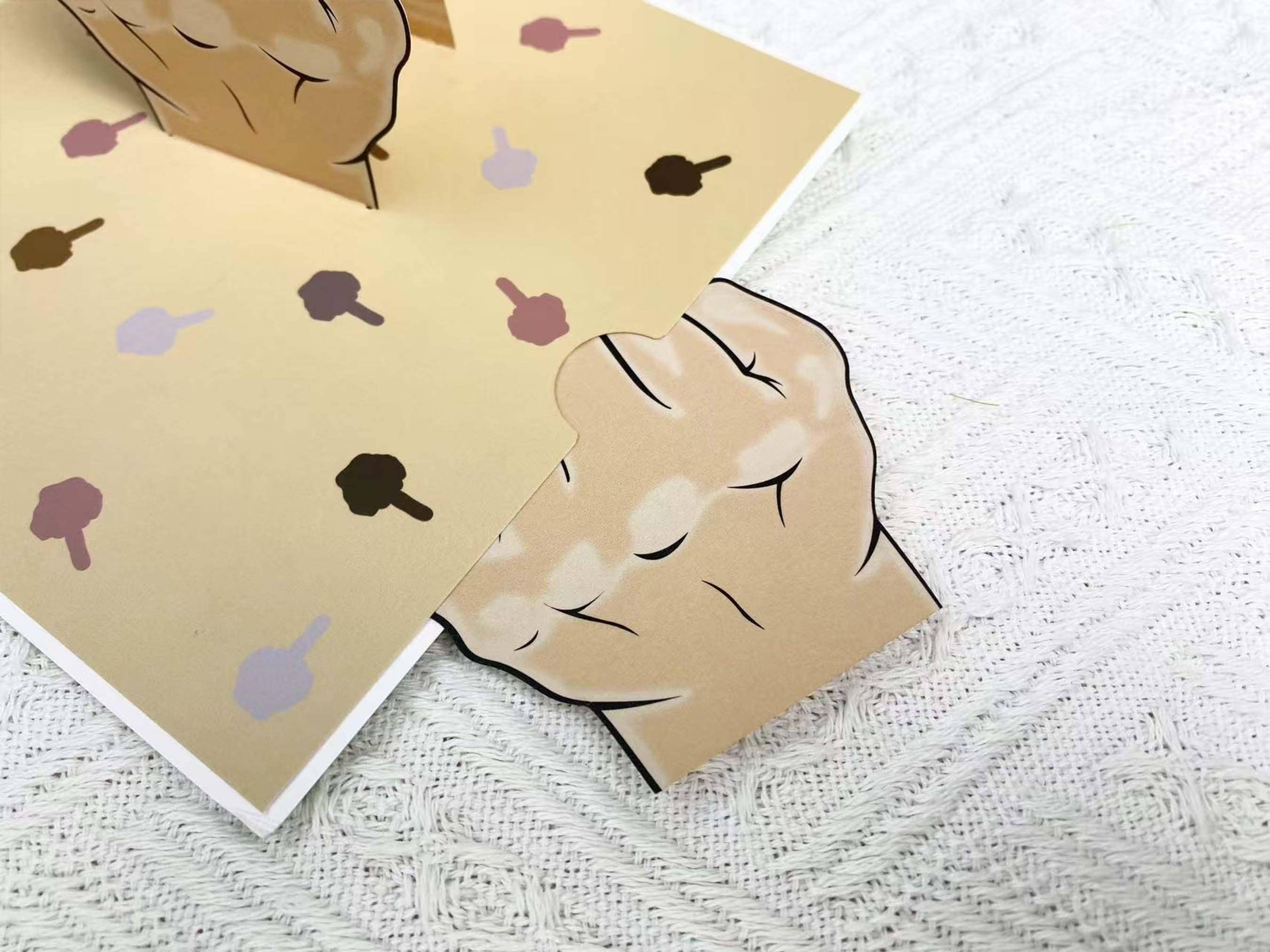 Funny Pop-up Middle Finger Greeting Card, Personalized 3D Middle Finger ...