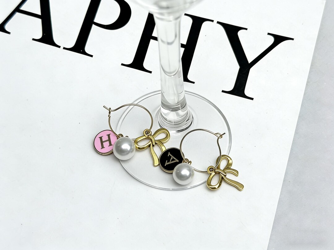 Custom Initial Drink Charms Bachelorette Party Favors, Personalized ...