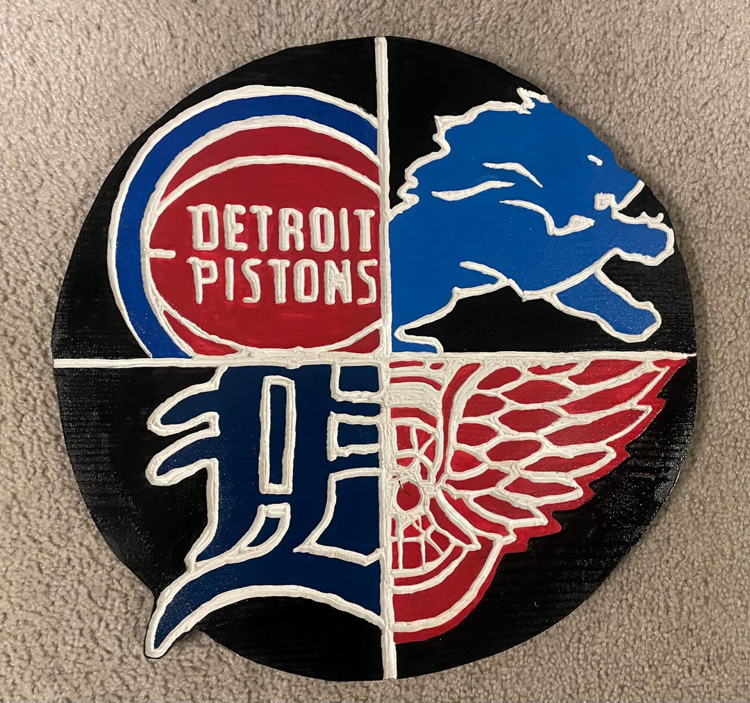 4-1 Detroit Sports Logo Sign (hand-carved and Hand-crafted) - Etsy