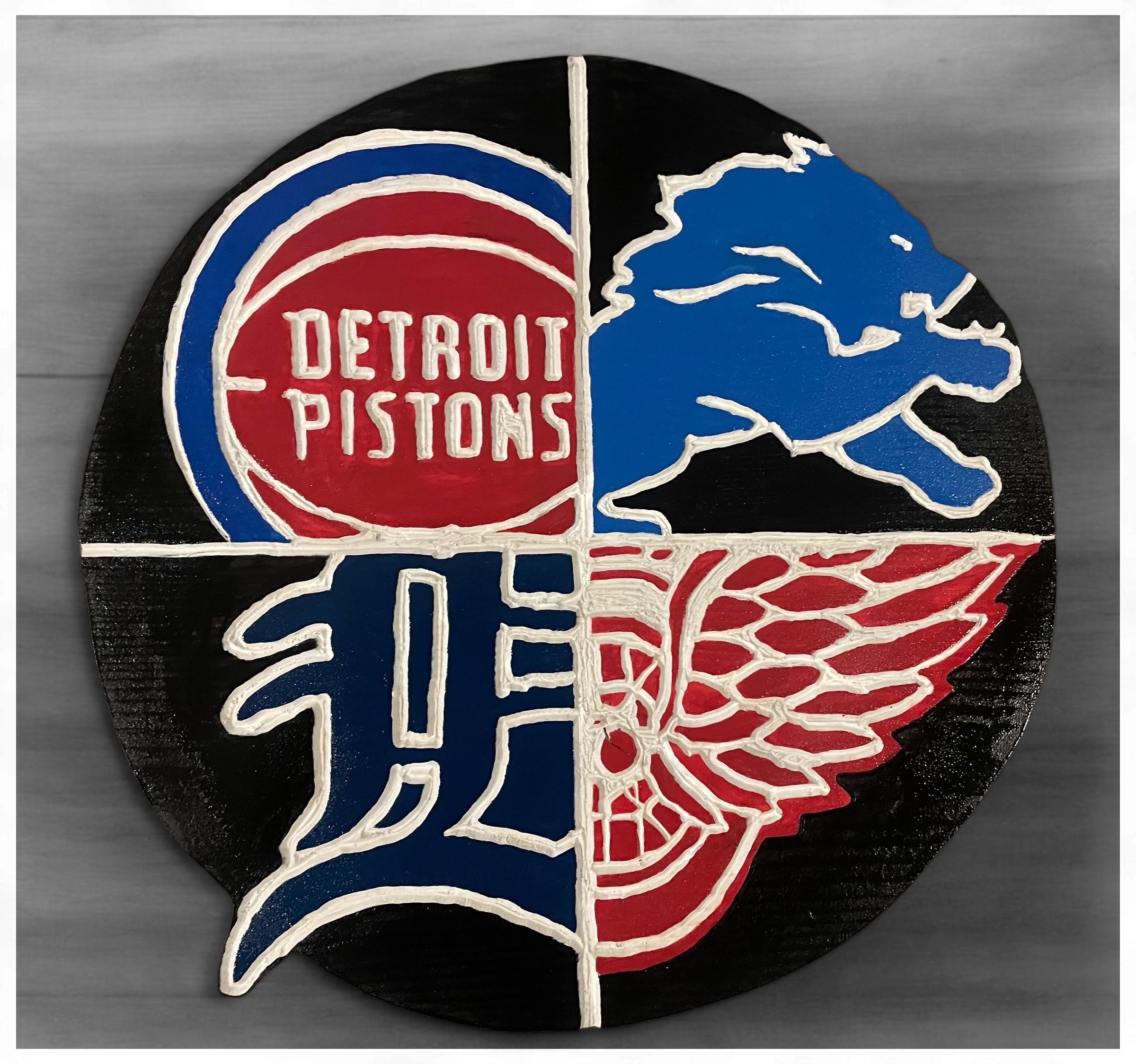 4-1 Detroit Sports Logo Sign (hand-carved and Hand-crafted) - Etsy