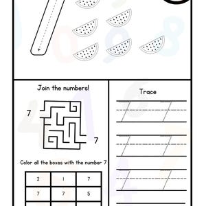 Numbers Activity Pack - Etsy
