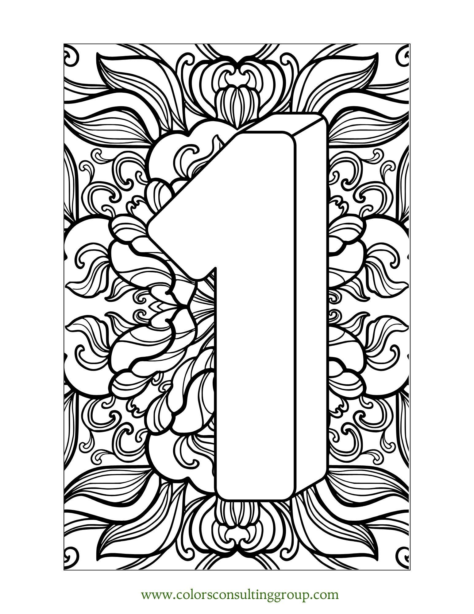 Number Coloring Book - Etsy