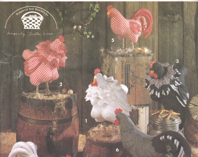 Simplicity 8399 Raspberry Hill Patchworks Soft Sculpture Rooster Hen ...