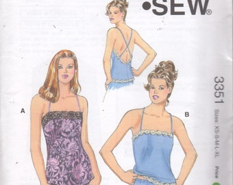 Burda 6157 Lingerie Sewing Pattern Full Slip Teddy Camisole Wide Leg ...