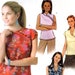 Butterick 4188 Easy Asymmetrical Asian Style Blouse Pattern Womens ...